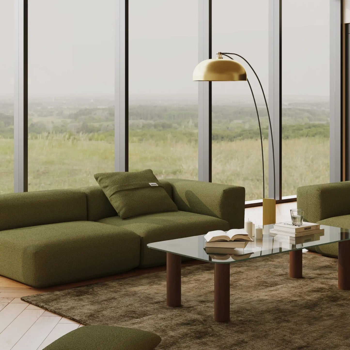 MODULAR SOFA MOMO SET 4 - BOUCLE SOFT OLIVE – KKUSO