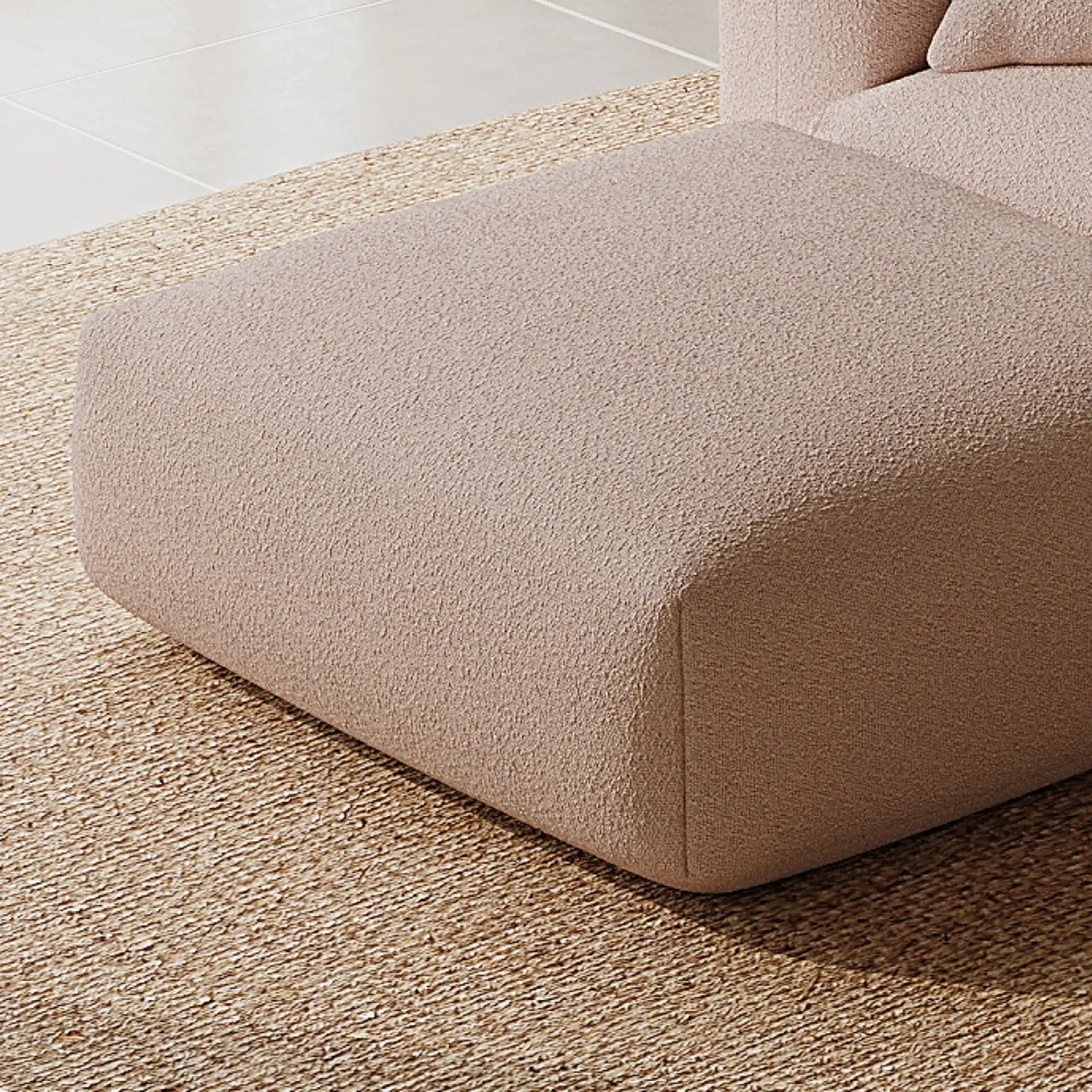 MODULAR SOFA MOMO OTTOMAN - BOUCLE PEACH PINK – KKUSO