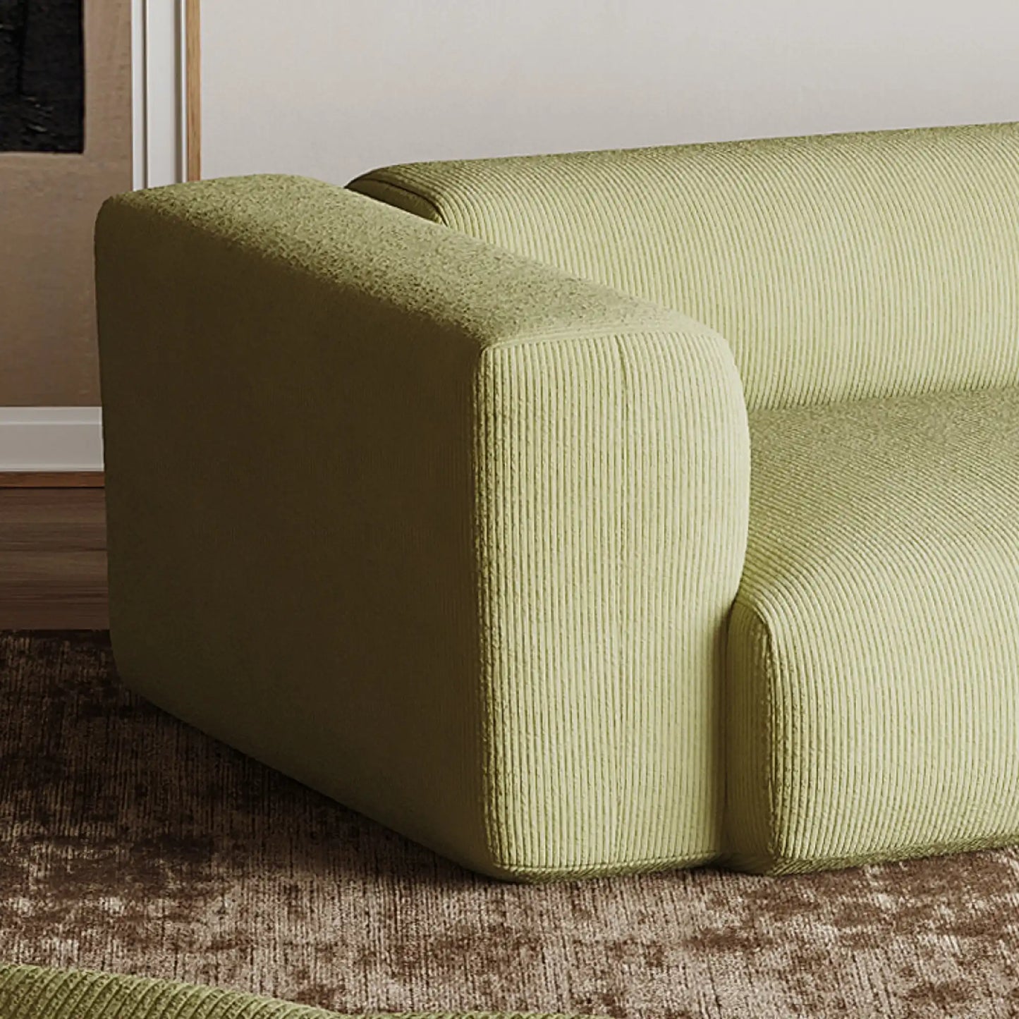 MODULAR SOFA MOMO CORNER RIGHT - CORDUROY OLIVE MOSS – KKUSO