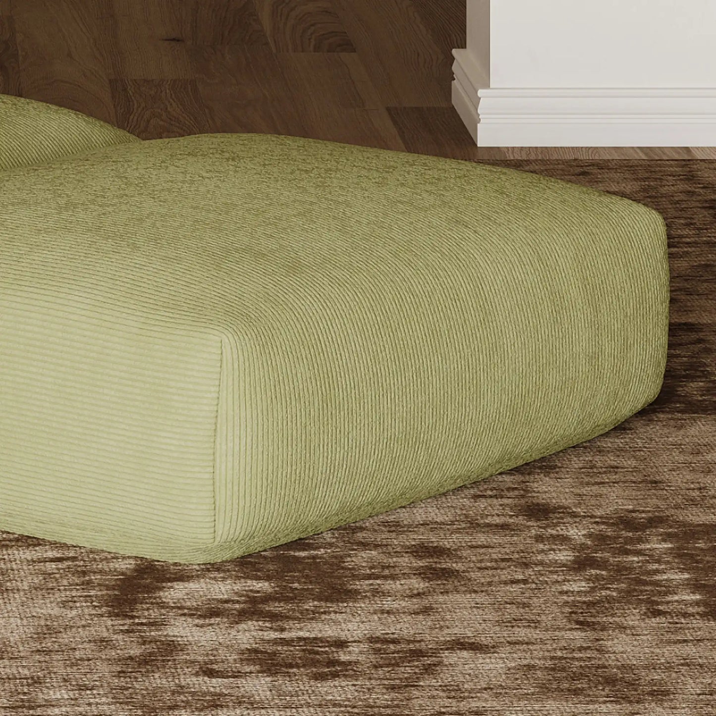 MODULAR SOFA MOMO OTTOMAN - CORDUROY OLIVE MOSS – KKUSO