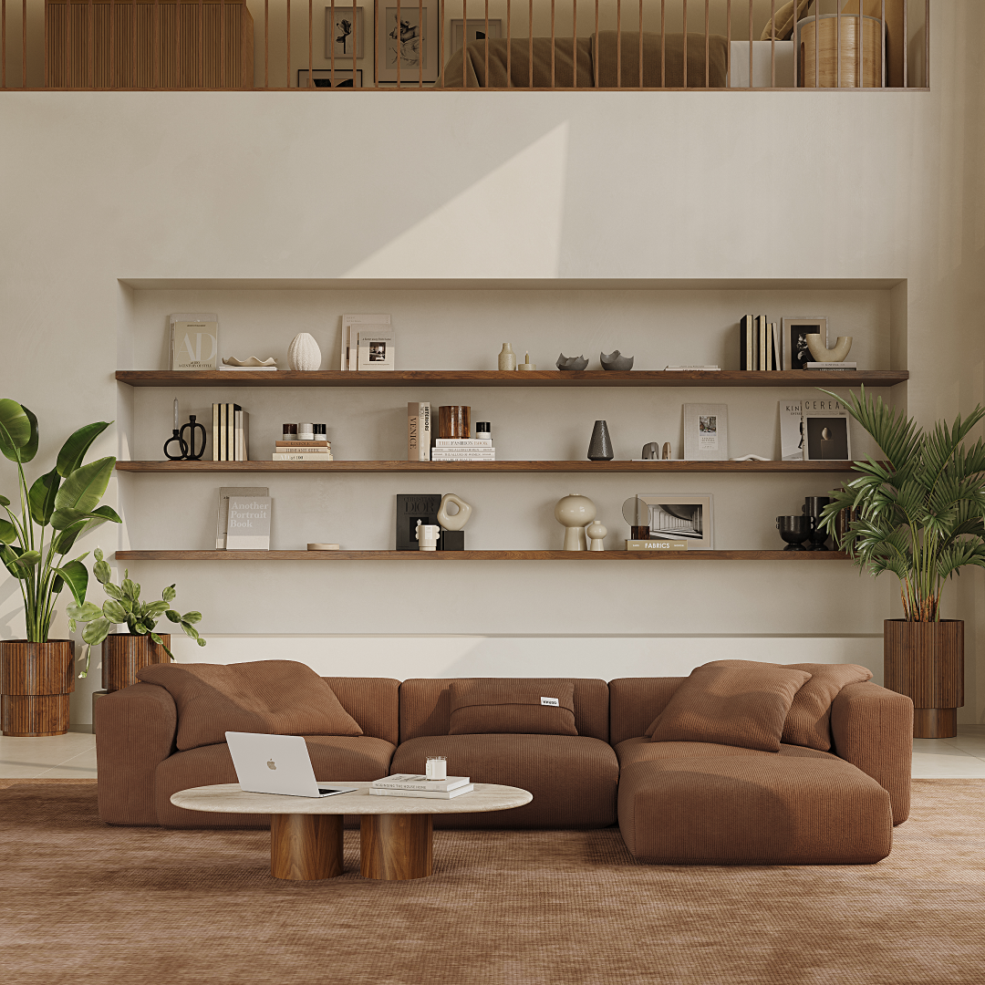 MODULAR SOFA MOMO SET 6 - CORDUROY COCOA BROWN – KKUSO