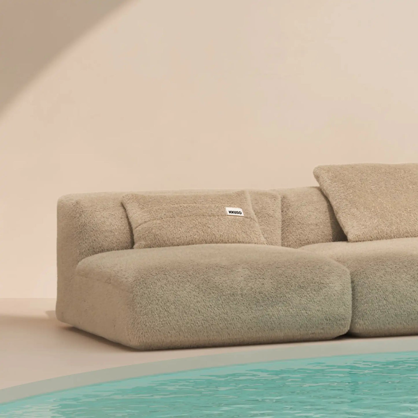 MODULAR SOFA MOMO SET 3 - SOFT FUR WARM OAT – KKUSO