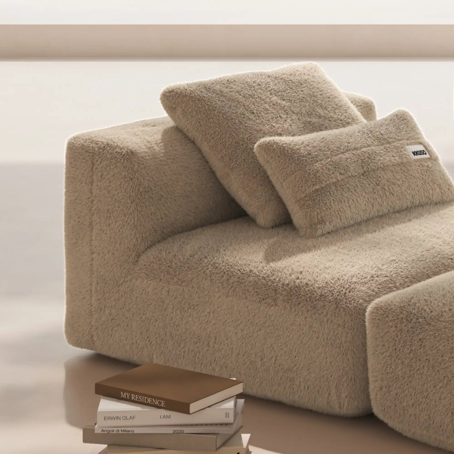 MODULAR SOFA MOMO SET 7 - SOFT FUR WARM OAT – KKUSO