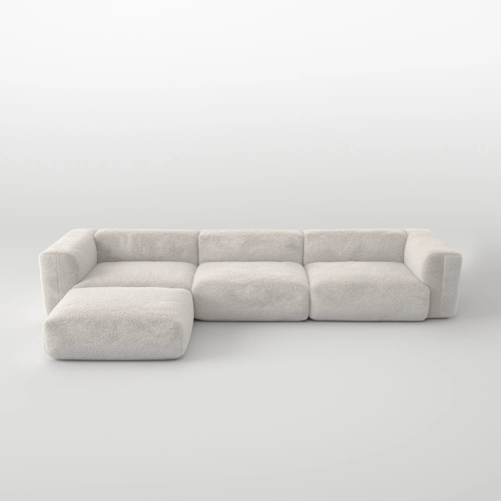 MODULAR SOFA MOMO SET 6 - SOFT FUR IVORY CLOUD – KKUSO