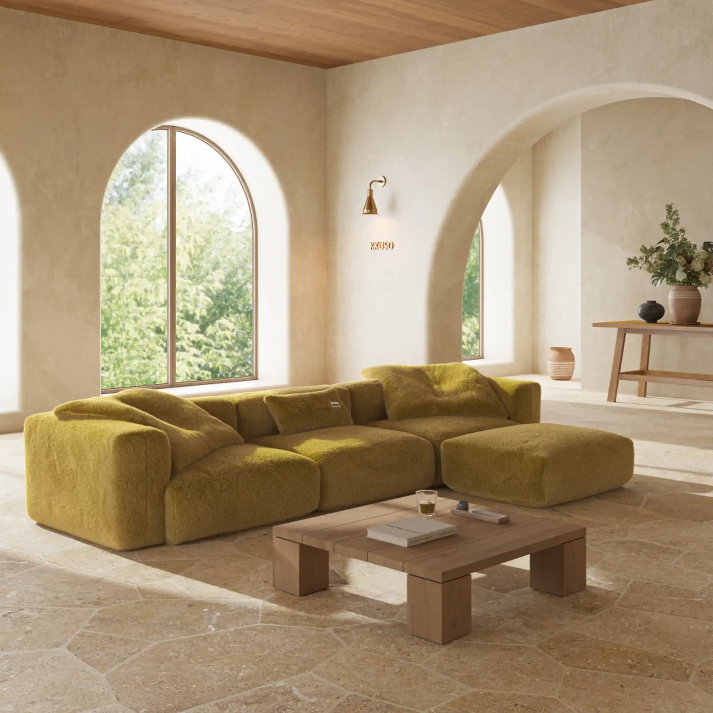 MOMO SET 5 - SOFT FUR GOLDEN MOSS – KKUSO