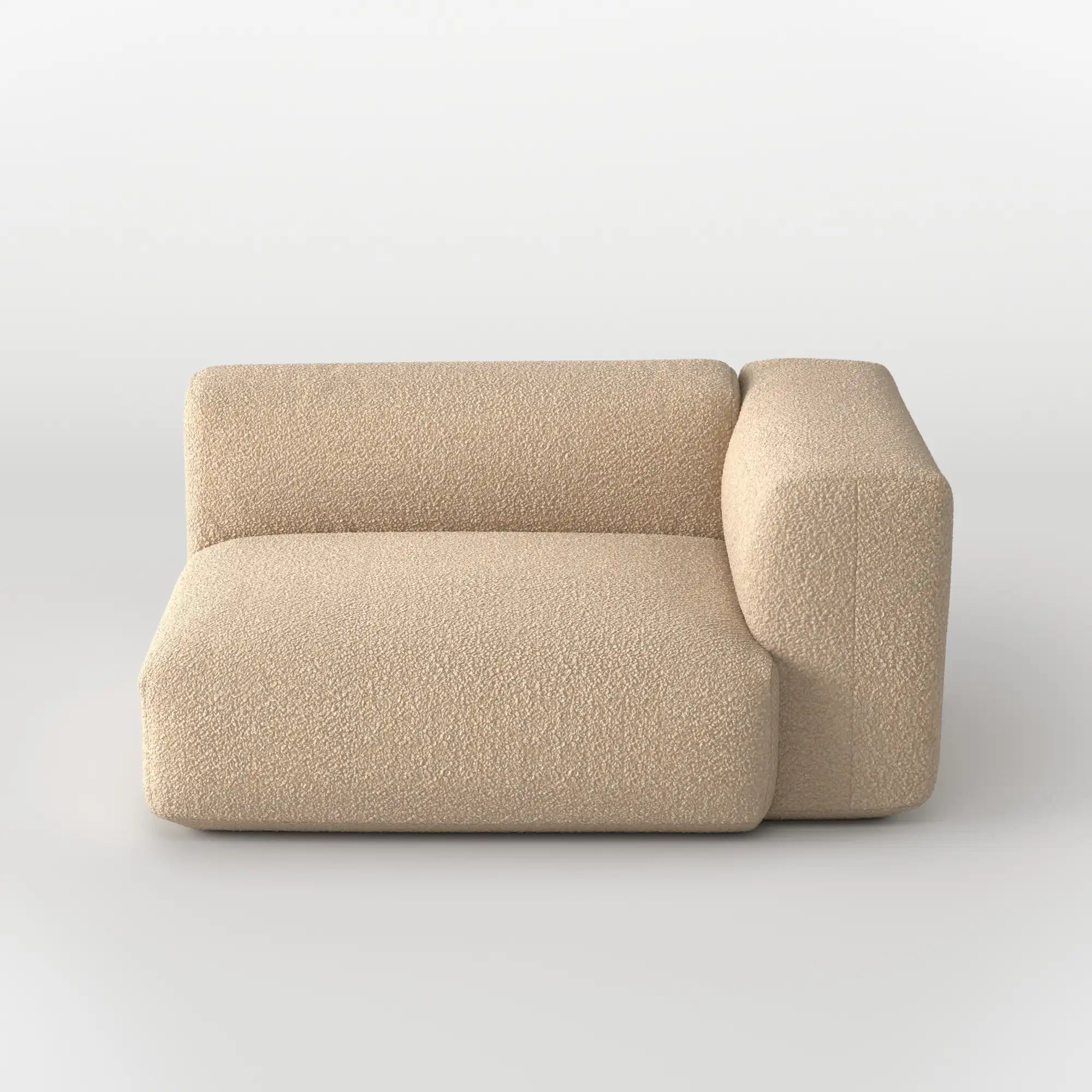 MODULAR SOFA MOMO CORNER LEFT - TEDDY FLEECE BEIGE – KKUSO