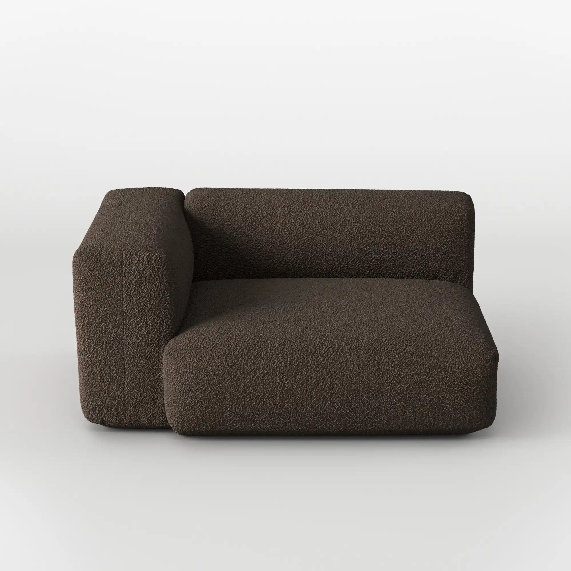 MODULAR SOFA MOMO CORNER RIGHT - TEDDY FLEECE CHOCOLATE – KKUSO
