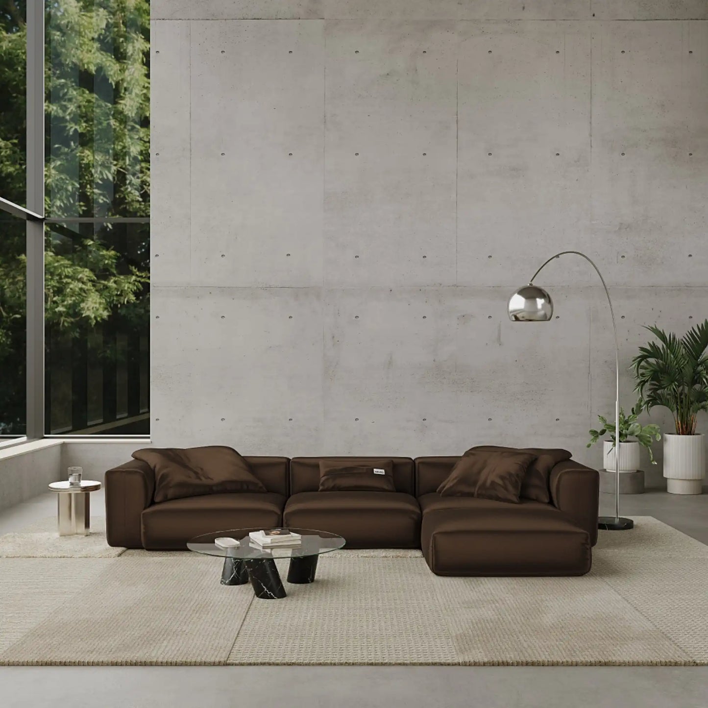 MODULAR SOFA MOMO SET 6 - VELVET DARK CHOCOLATE – KKUSO