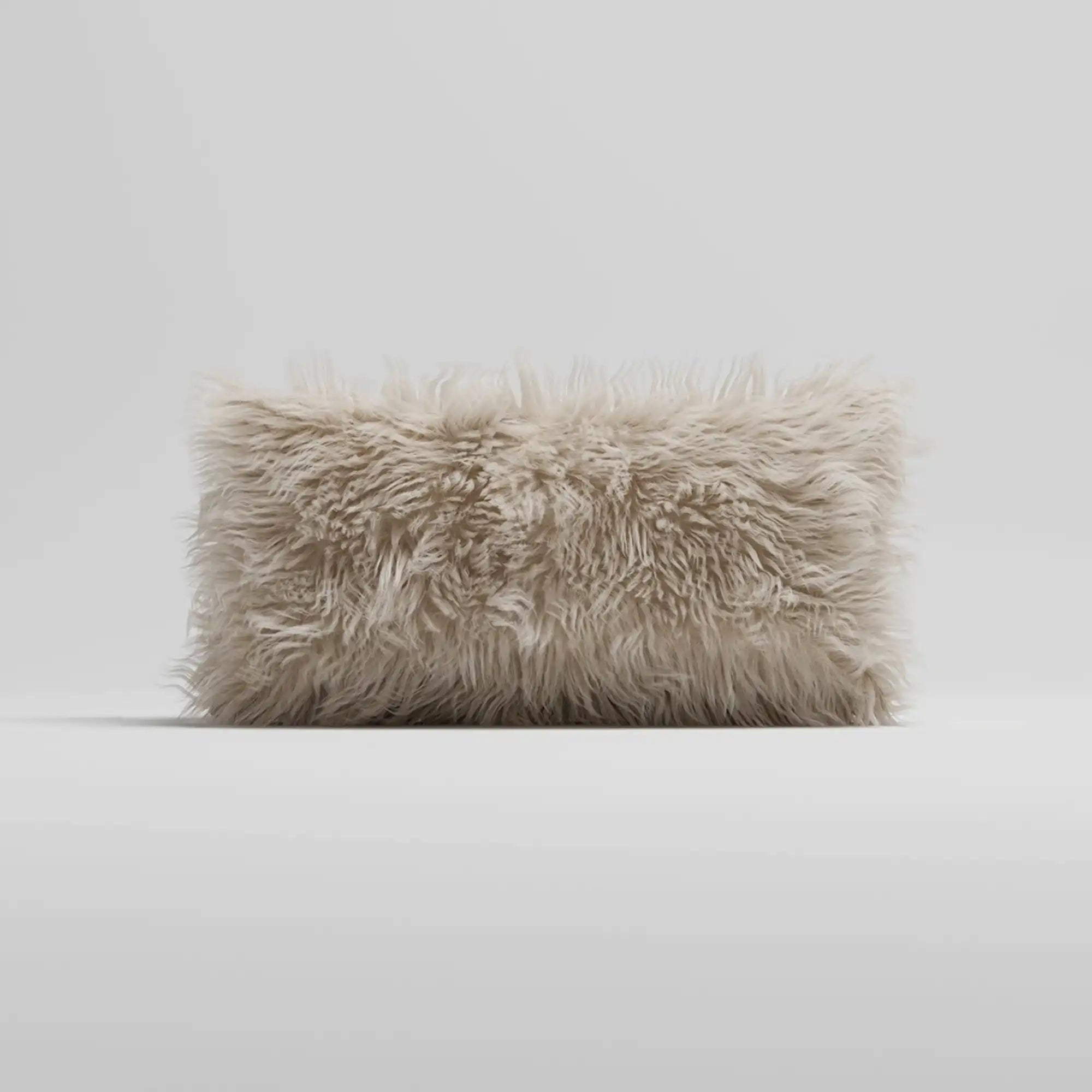 MOMO PILLOW - FAUX FUR CAFE CREME SMALL – KKUSO